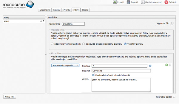 Sieve filtry na serveru v režii Dovecotu a Roundcube -BCVlog